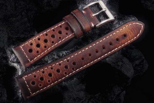 Replacement leather Racing style Straps for Tag Heuer Speed / Omega ...